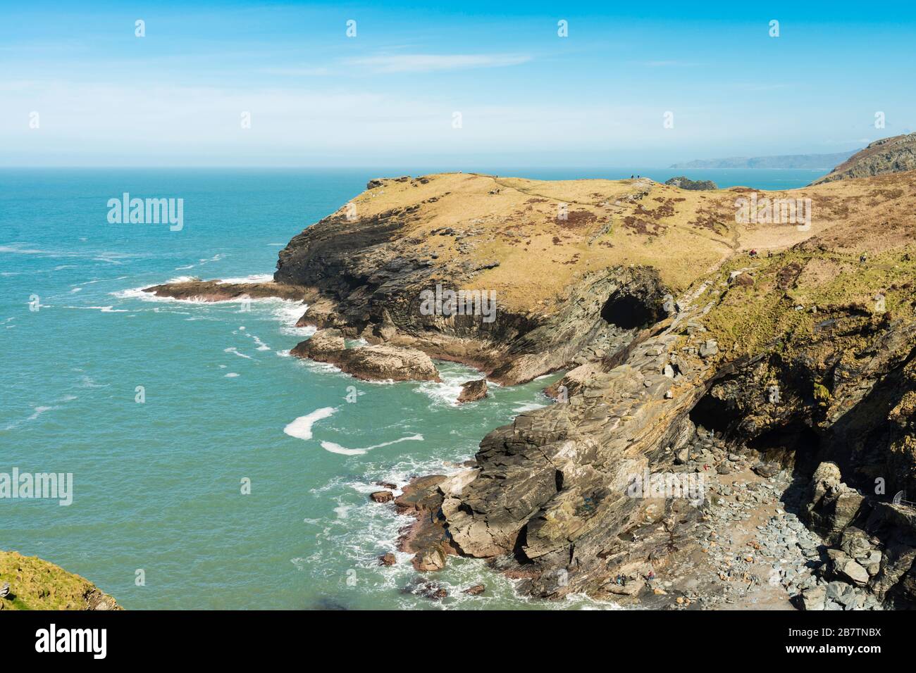 View facing east on the north coast of Cornwall from the vicinity of ...