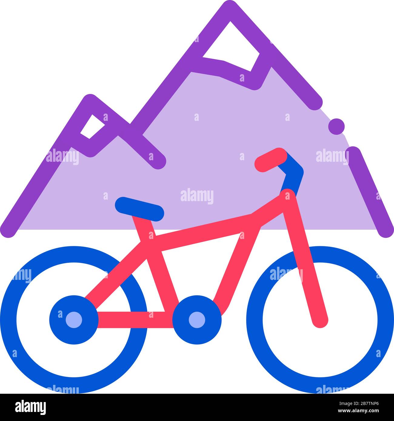 Mountain Bike Icon Vector Outline Illustration Stock Vector Image & Art ...