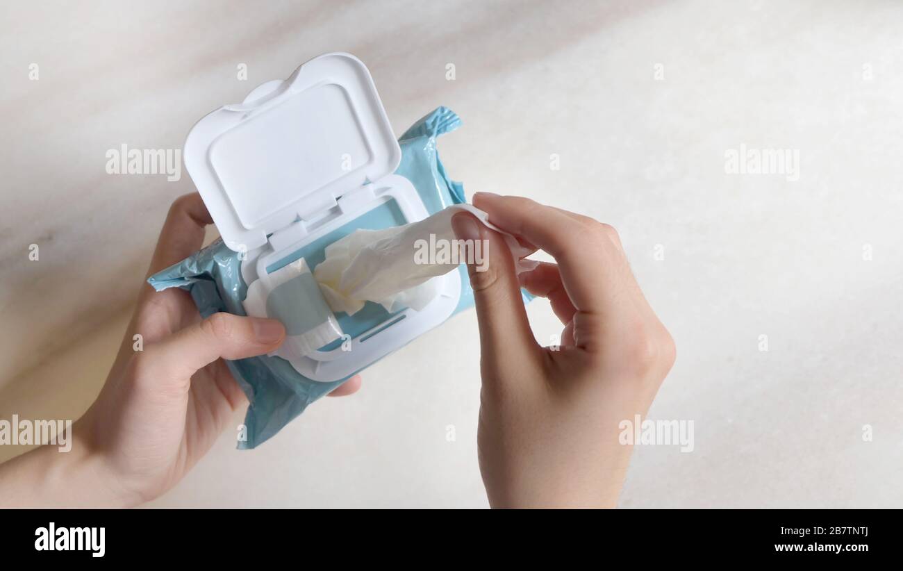 Antibacterial wipe hi-res stock photography and images - Alamy