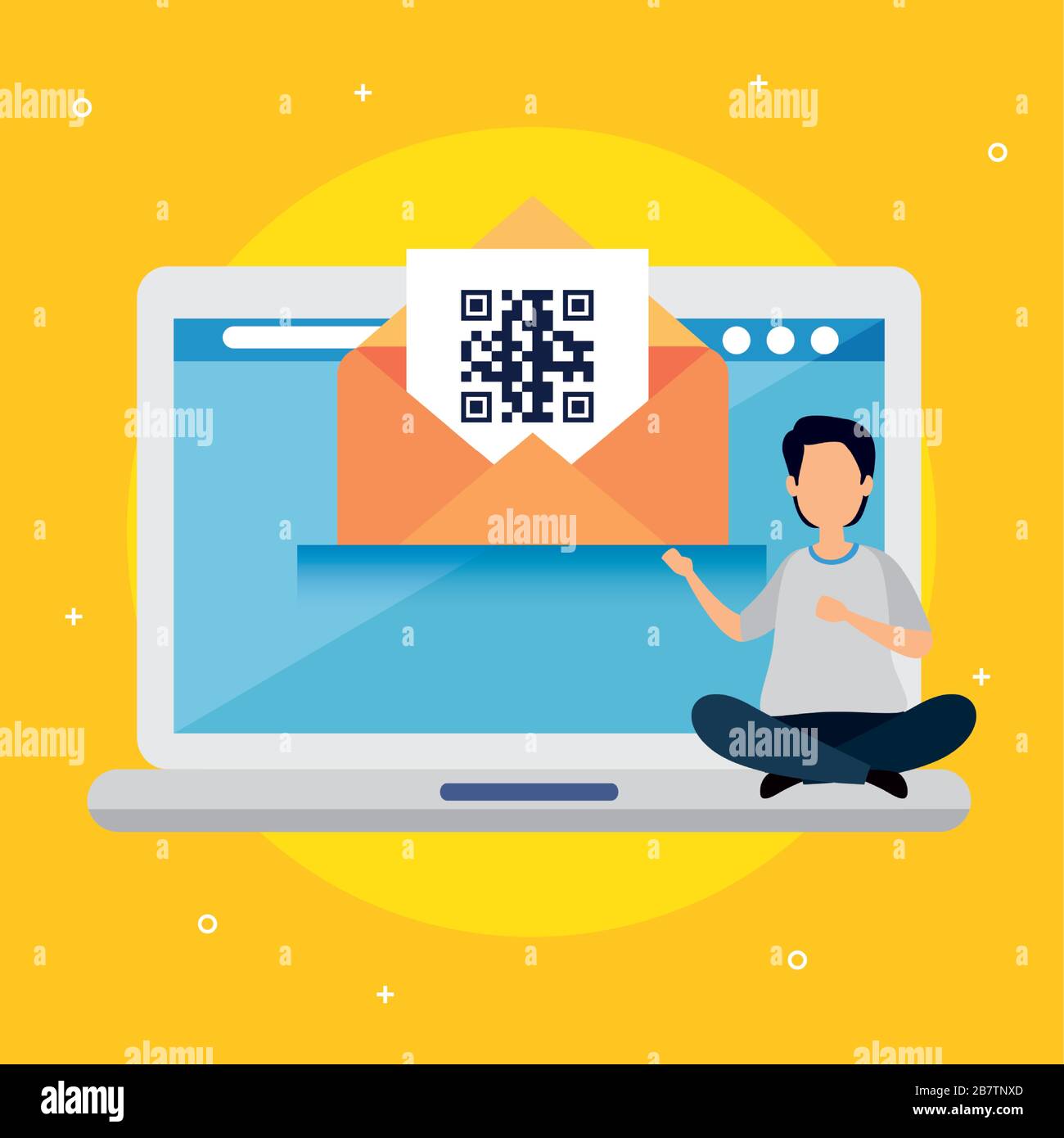 Man code qr icons hi-res stock photography and images - Alamy