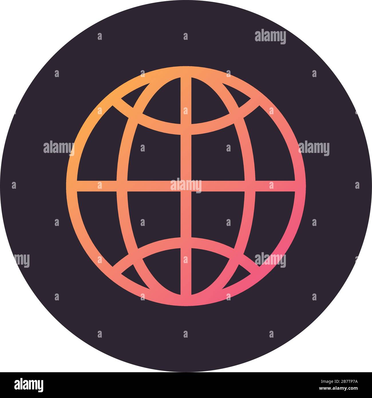 sphere browser globe block style icon Stock Vector Image & Art - Alamy