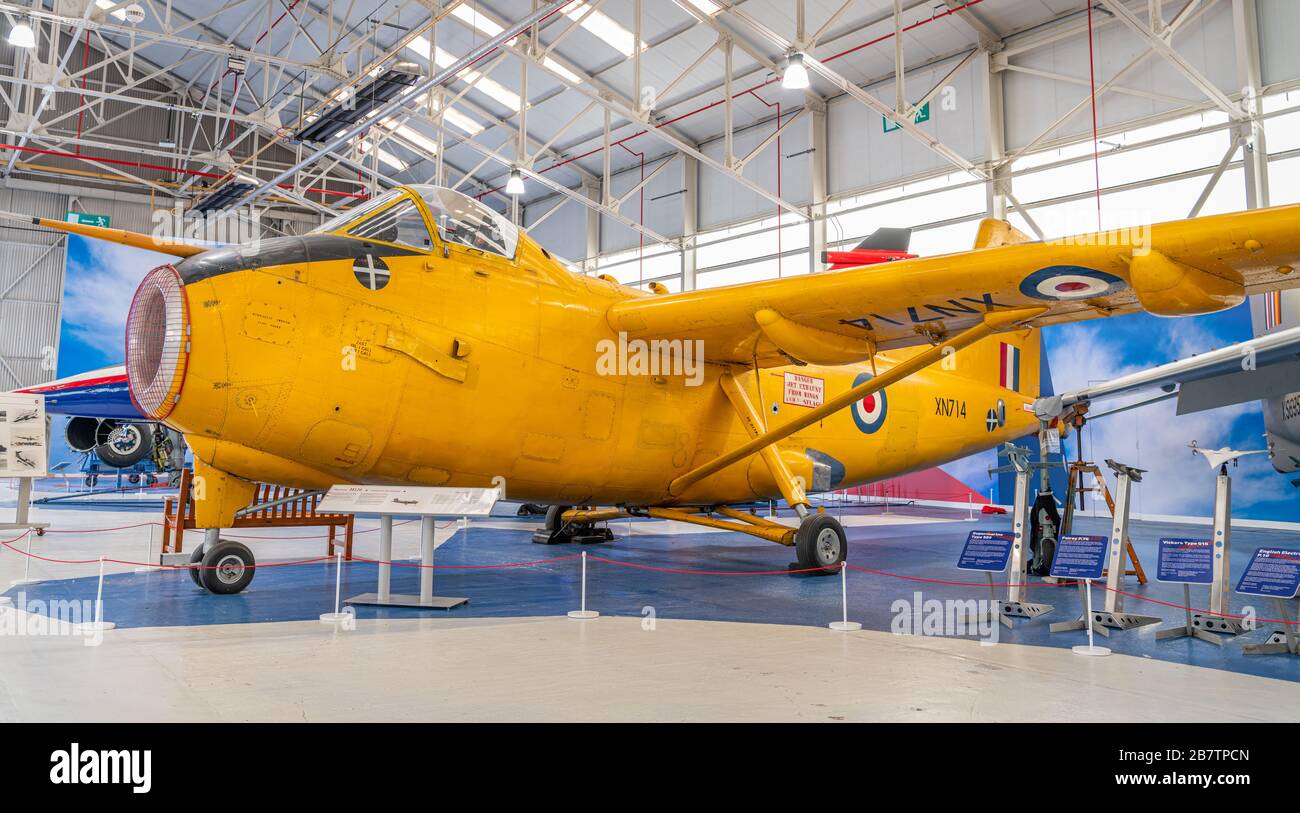 Hunting H126, research aircraft, RAF Museum, Cosford Stock Photo - Alamy