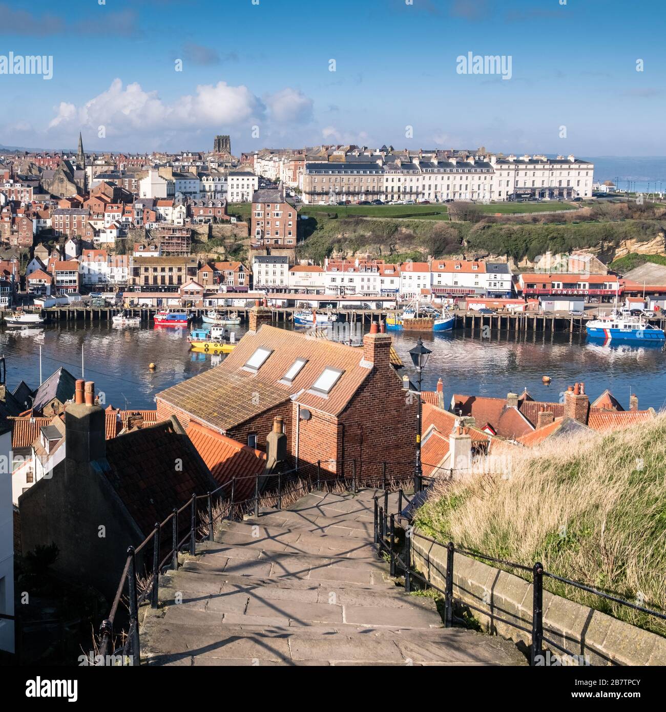 Whitby harbour england sky clouds hi-res stock photography and images ...