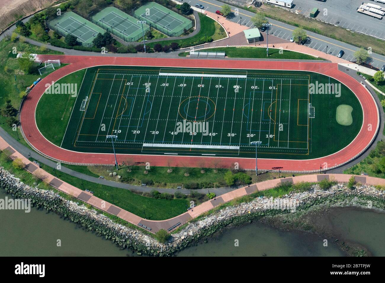 American football field aerial hi-res stock photography and images - Alamy