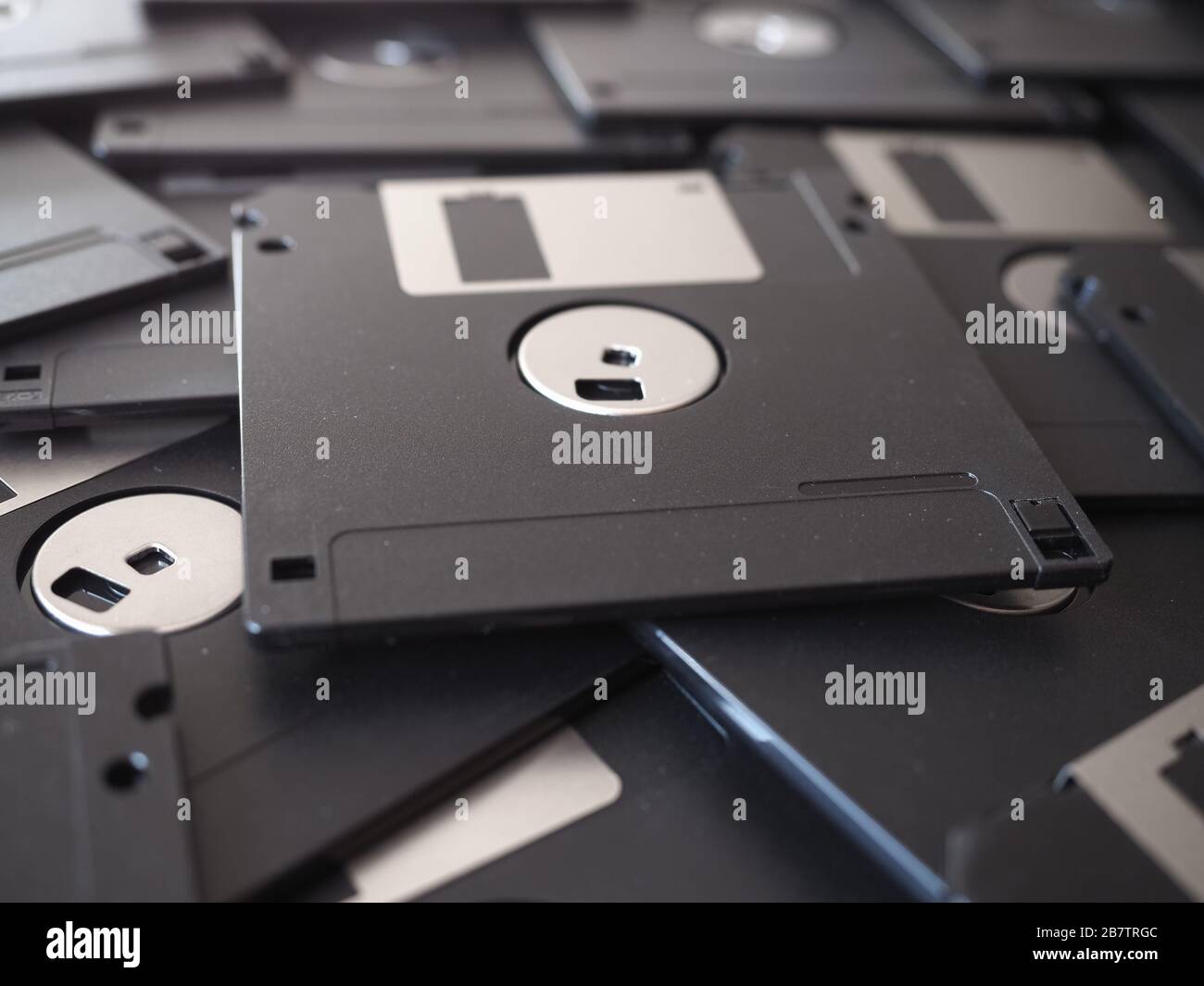 many magnetic diskettes for personal computer data storage Stock Photo ...