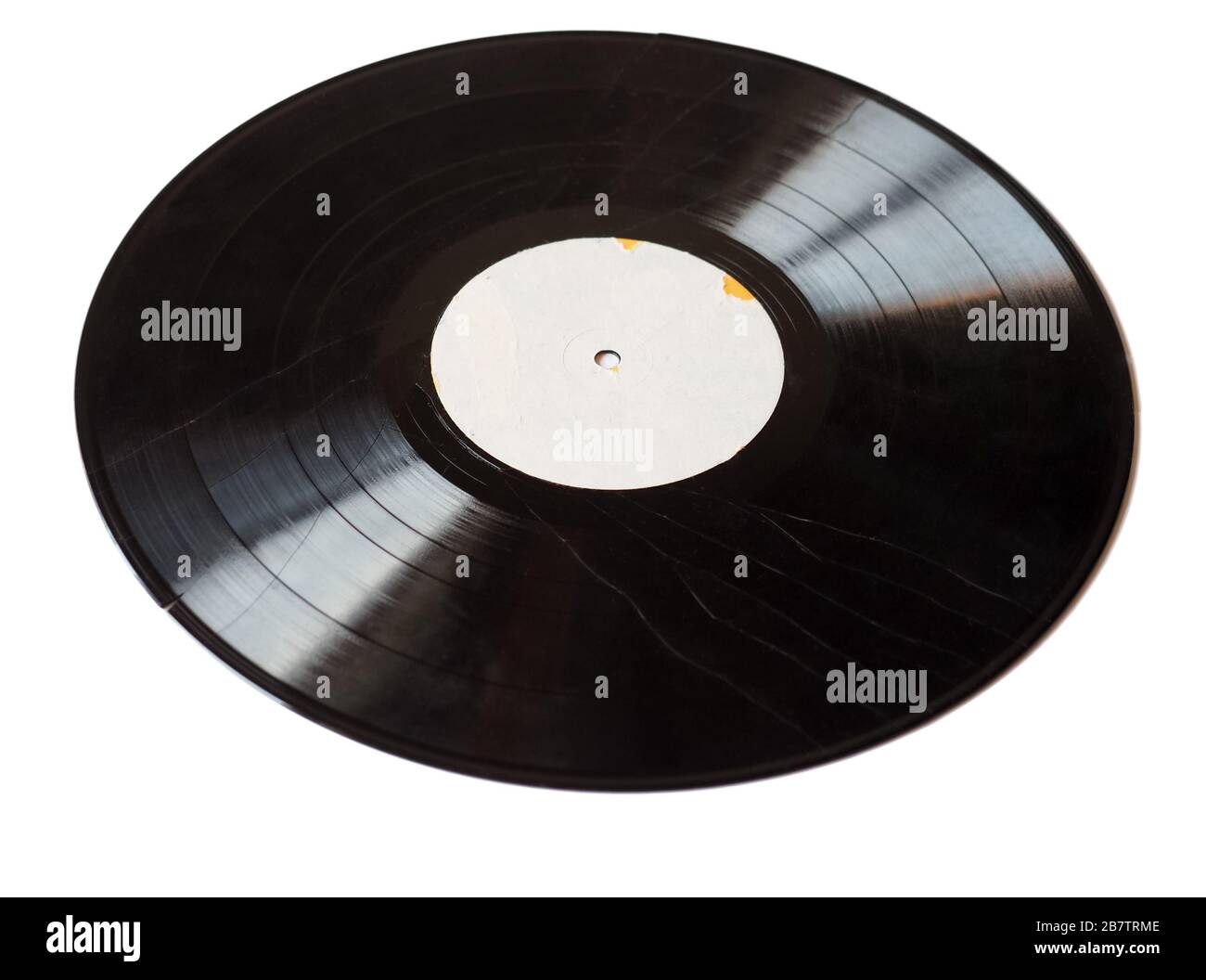 broken vinyl record vintage analog music recording medium Stock Photo ...