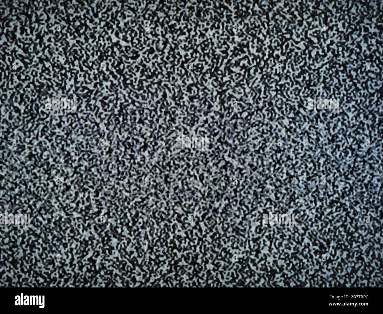 Static noise on detuned analog tv screen Stock Photo - Alamy