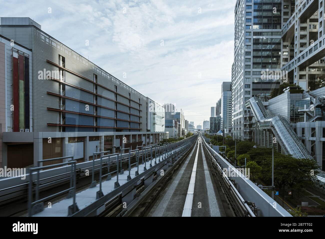 Cityscape from monorail sky train in Tokyo Stock Photo - Alamy