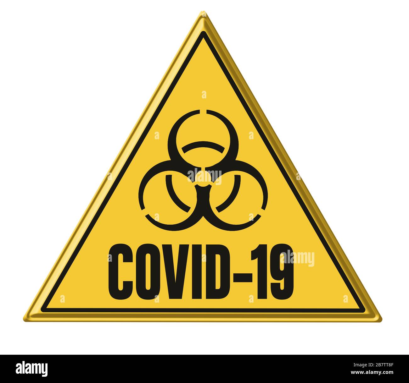 COVID-19 written on a warning sign Stock Photo - Alamy