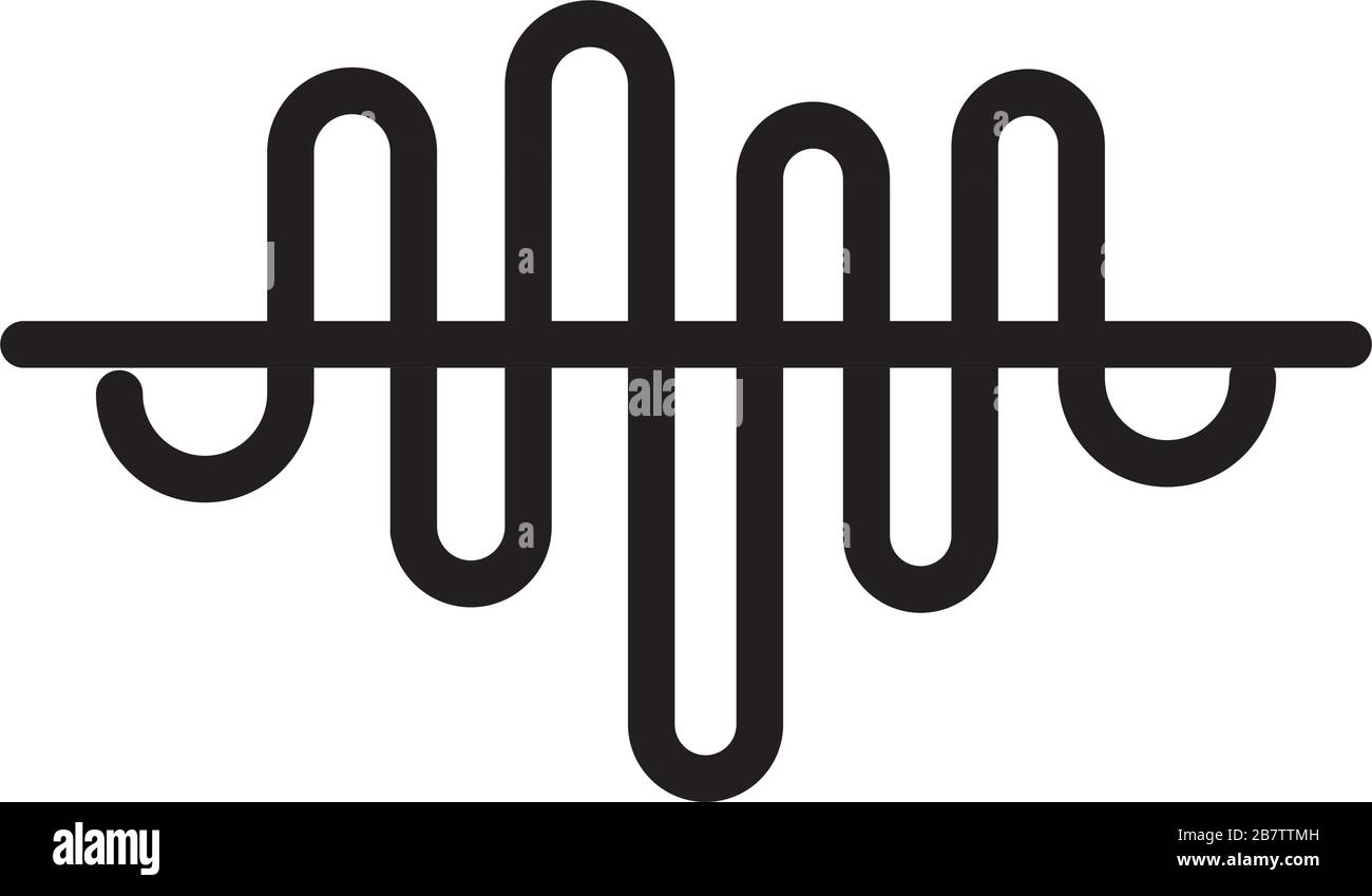 sound wave audio line style icon vector illustration Stock Vector Image ...
