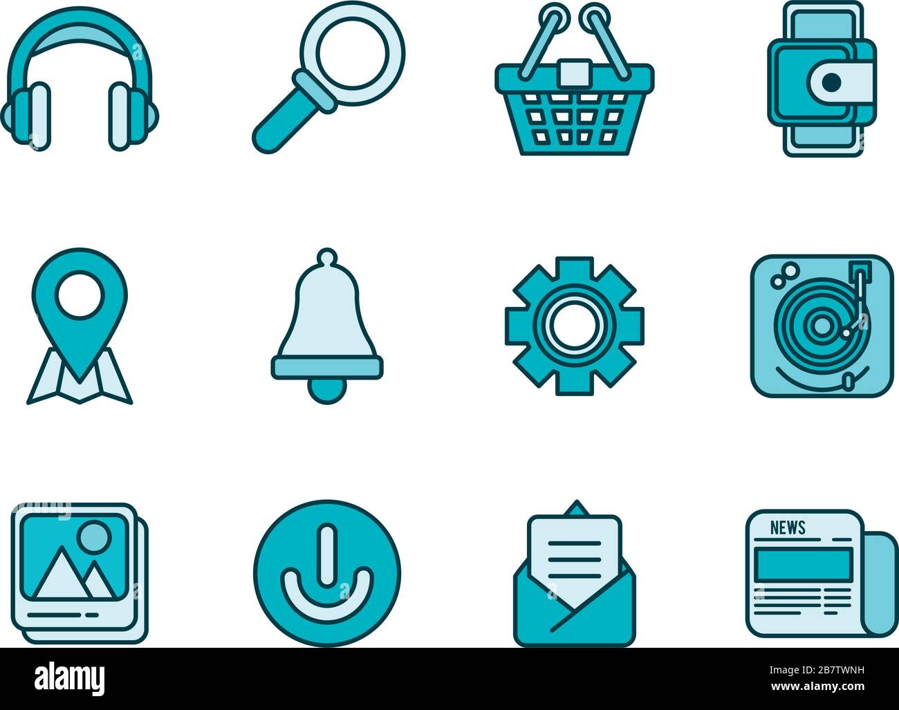 bundle of miscelaneous set icons Stock Vector Image & Art - Alamy