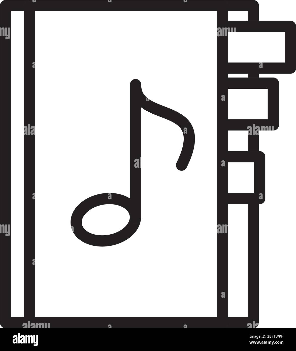 music book bookmark sound line style icon vector illustration Stock ...