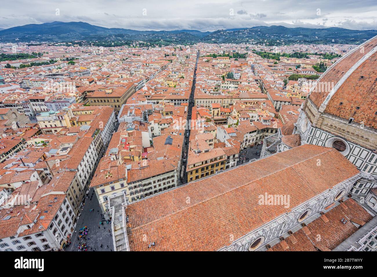 Panoramic View of the city from top of Bell Tower at Cattedrale di ...