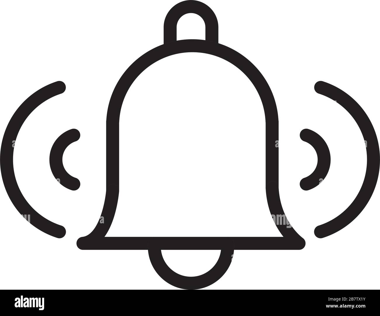 sound bell signal audio line style icon vector illustration Stock ...