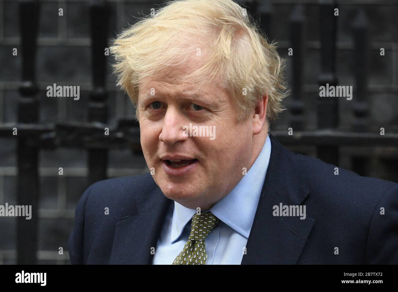 Prime Minister Boris Johnson leaves 10 Downing Street, London, for the ...