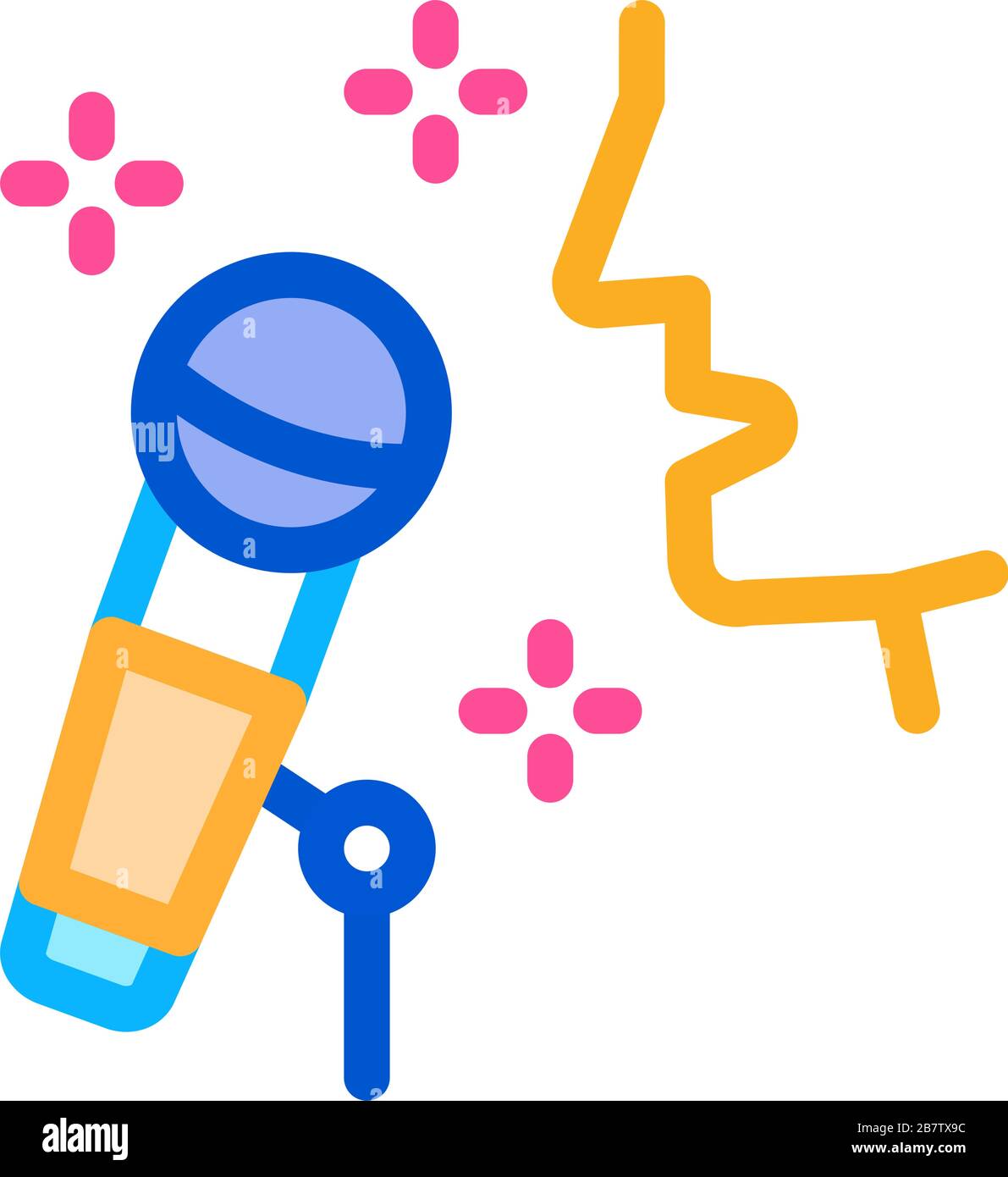 Human Singing in Microphone Icon Vector Outline Stock Vector Image ...