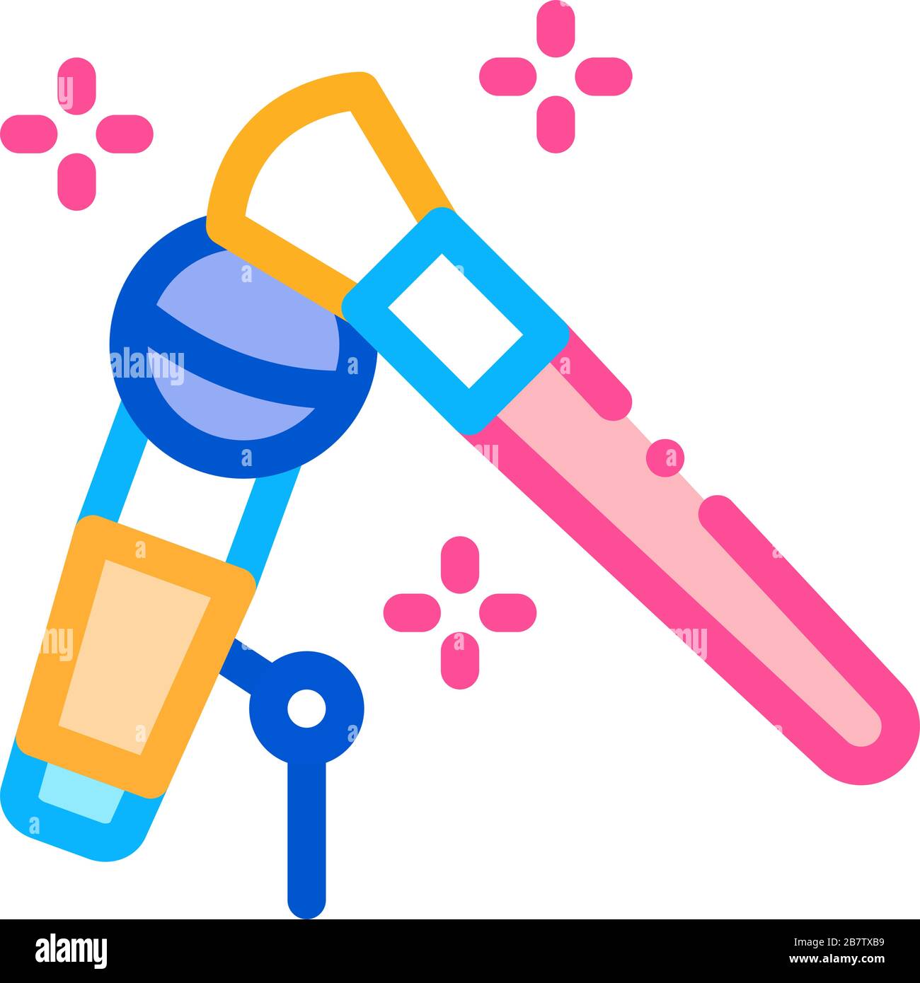 Microphone Check Icon Vector Outline Illustration Stock Vector Image ...