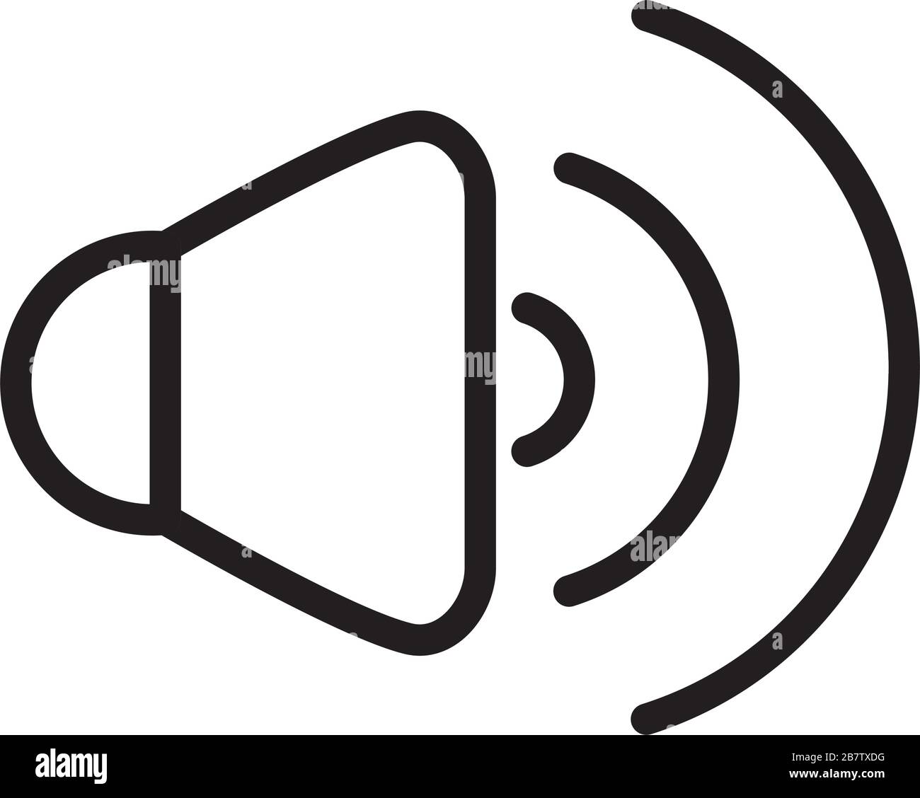 volume audio sound line style icon vector illustration Stock Vector ...