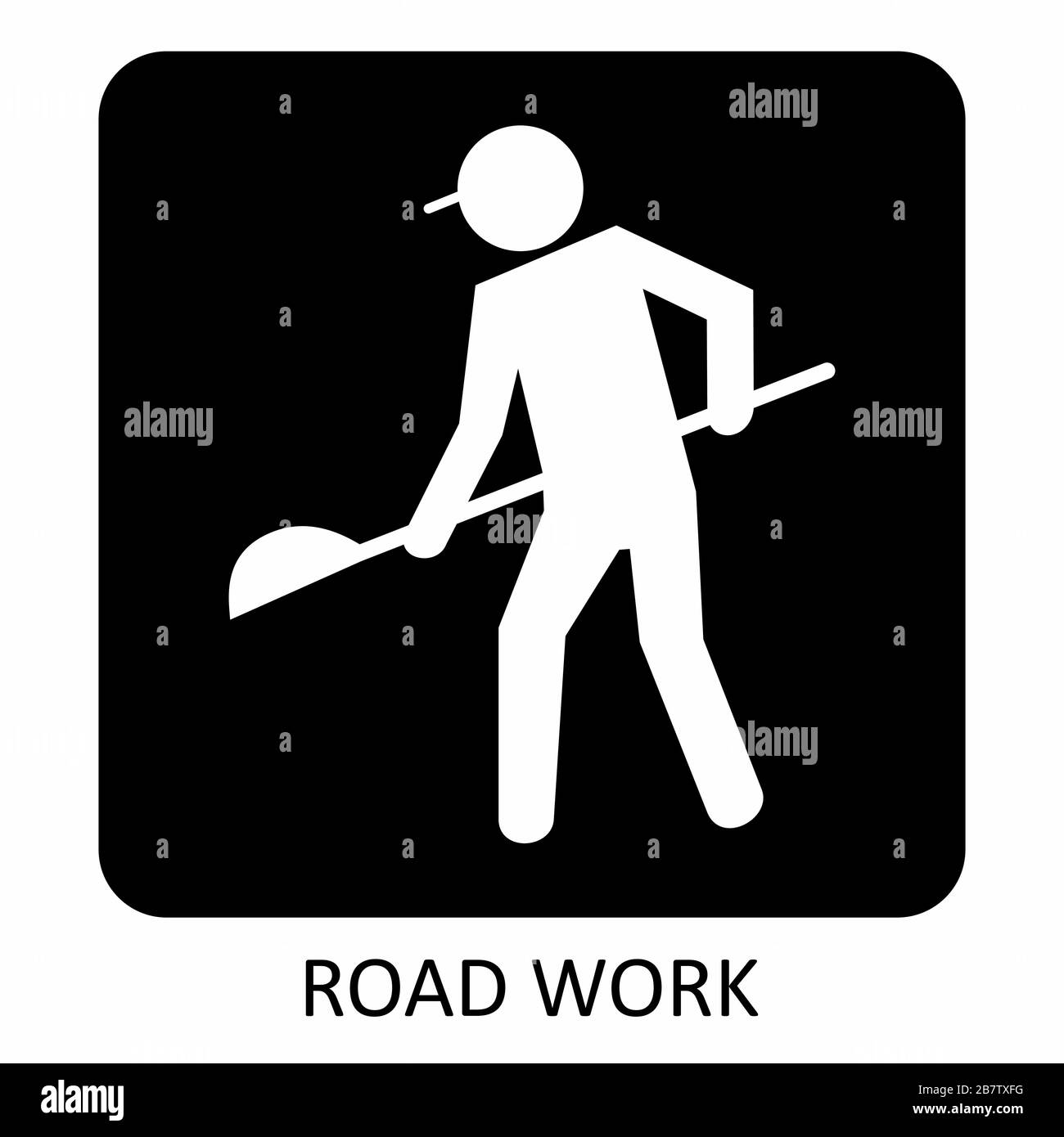 Work Road sign Stock Vector Image & Art - Alamy