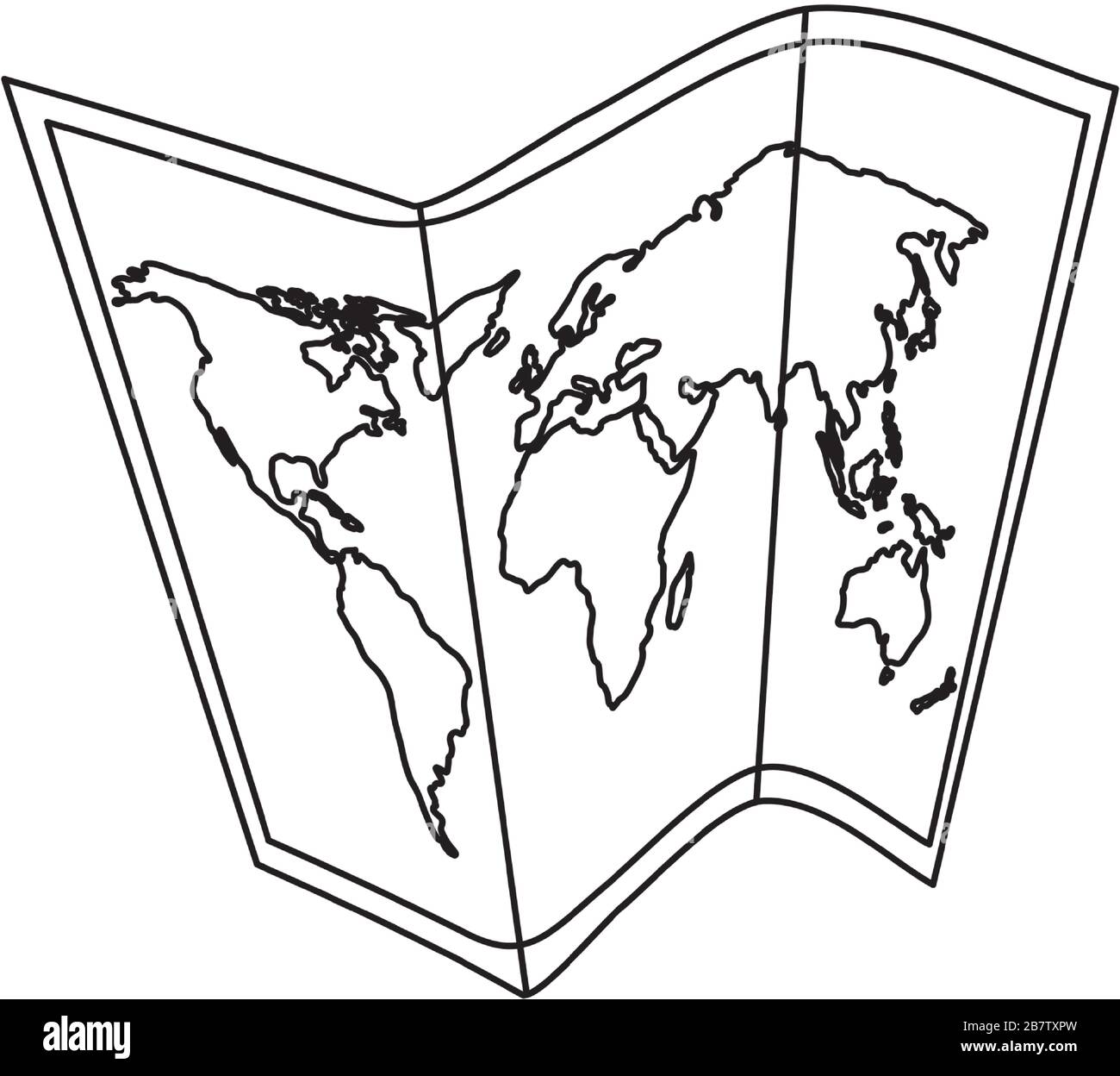 paper map location isolated icon Stock Vector Image & Art - Alamy