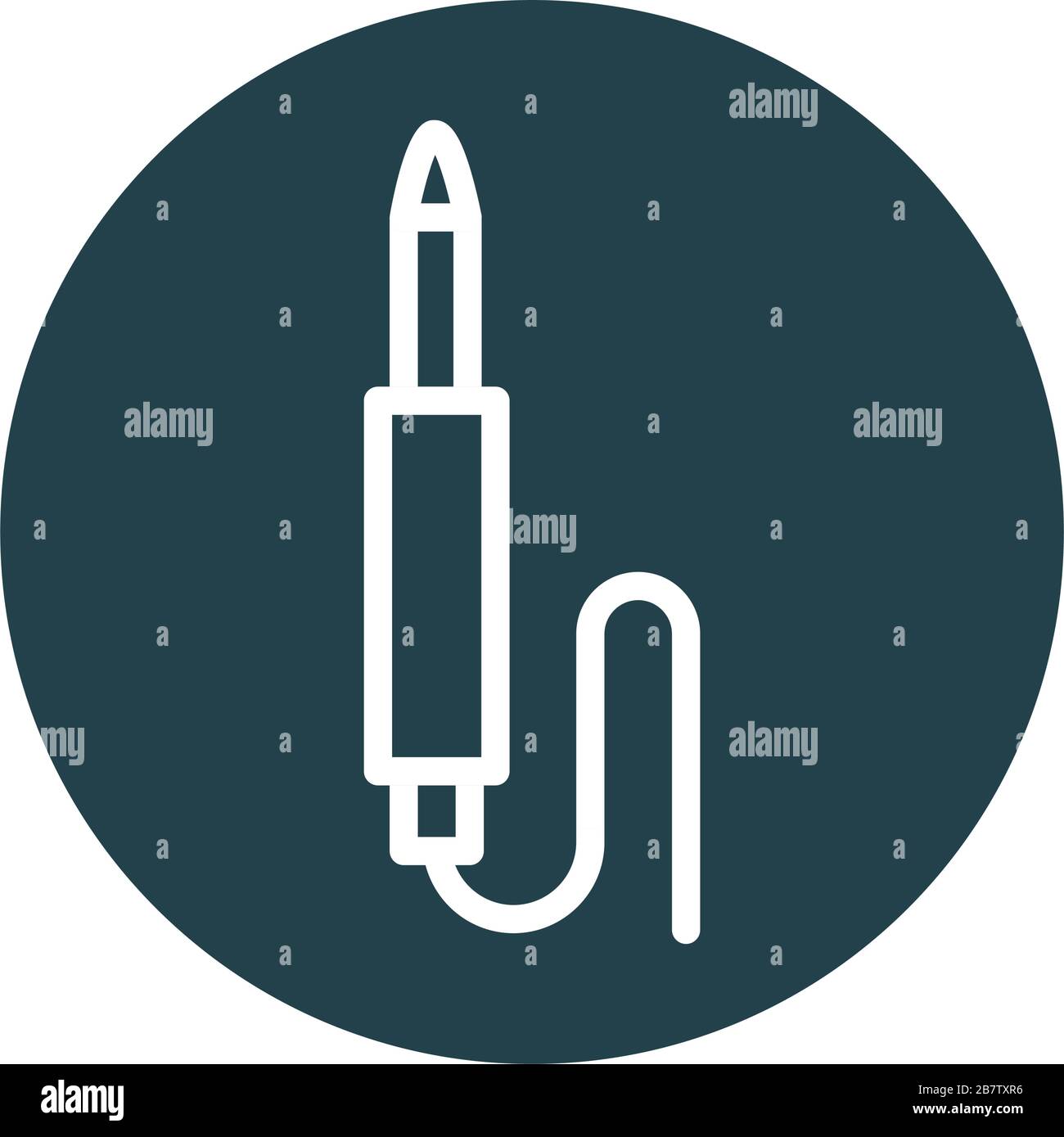 audio plug wire sound block style icon vector illustration Stock Vector ...