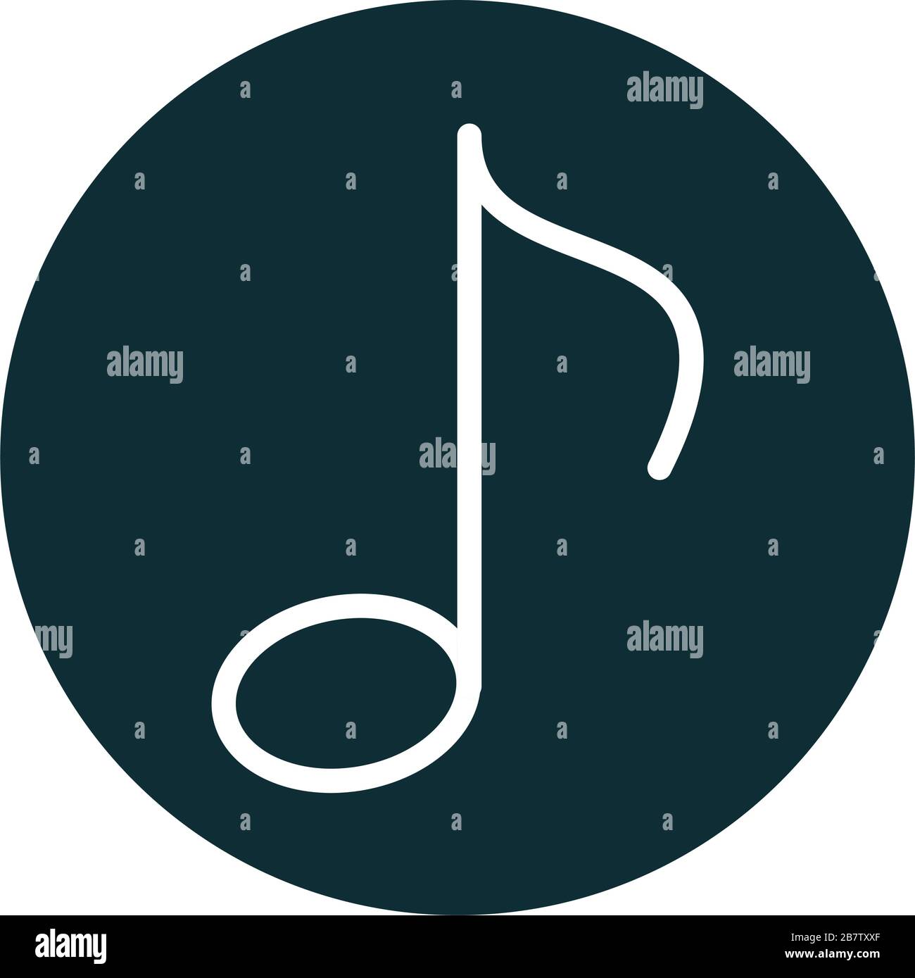 musical note sound block style icon vector illustration Stock Vector ...