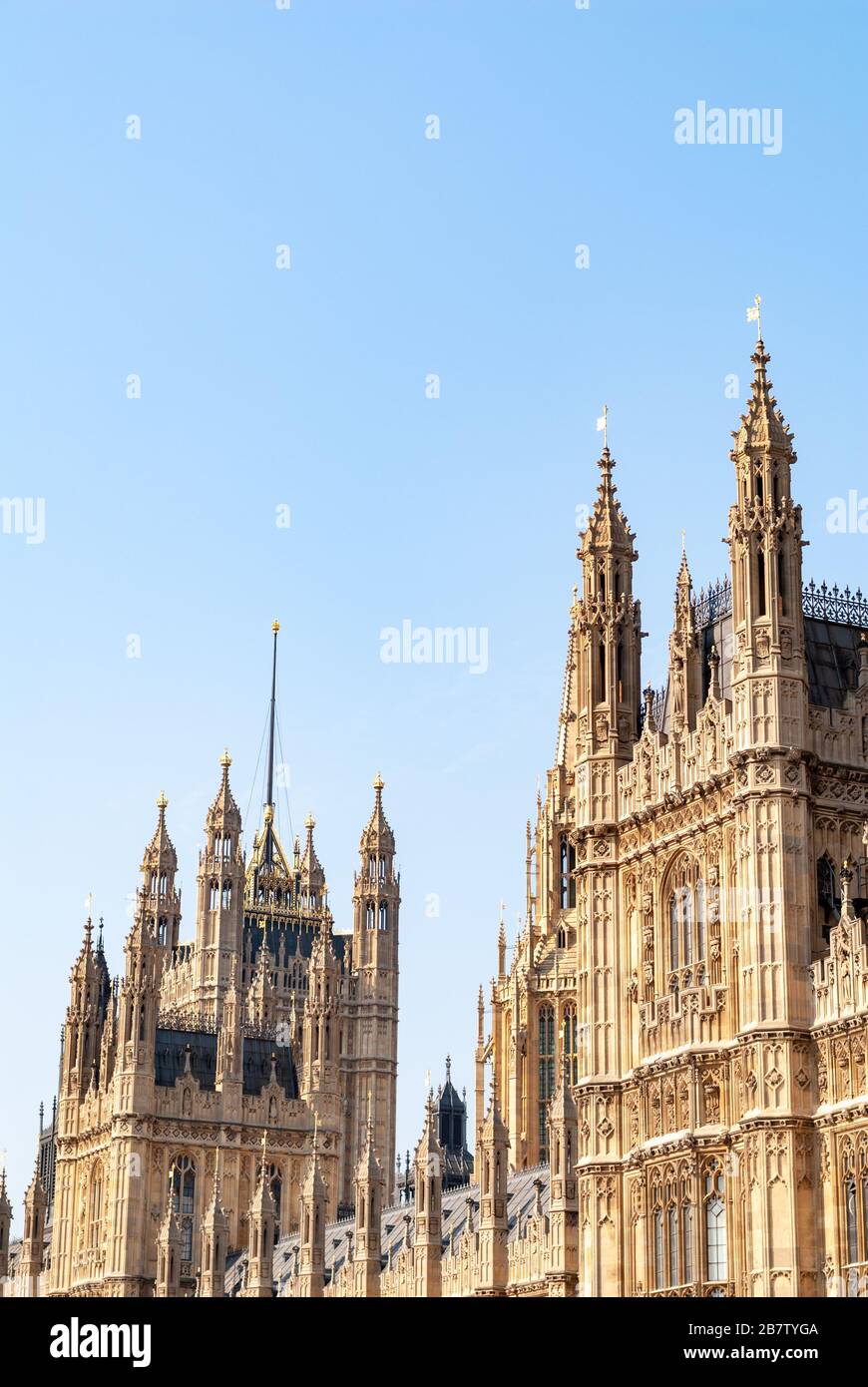 A detail of the stonework of the Palace of Westminster, Westminster ...
