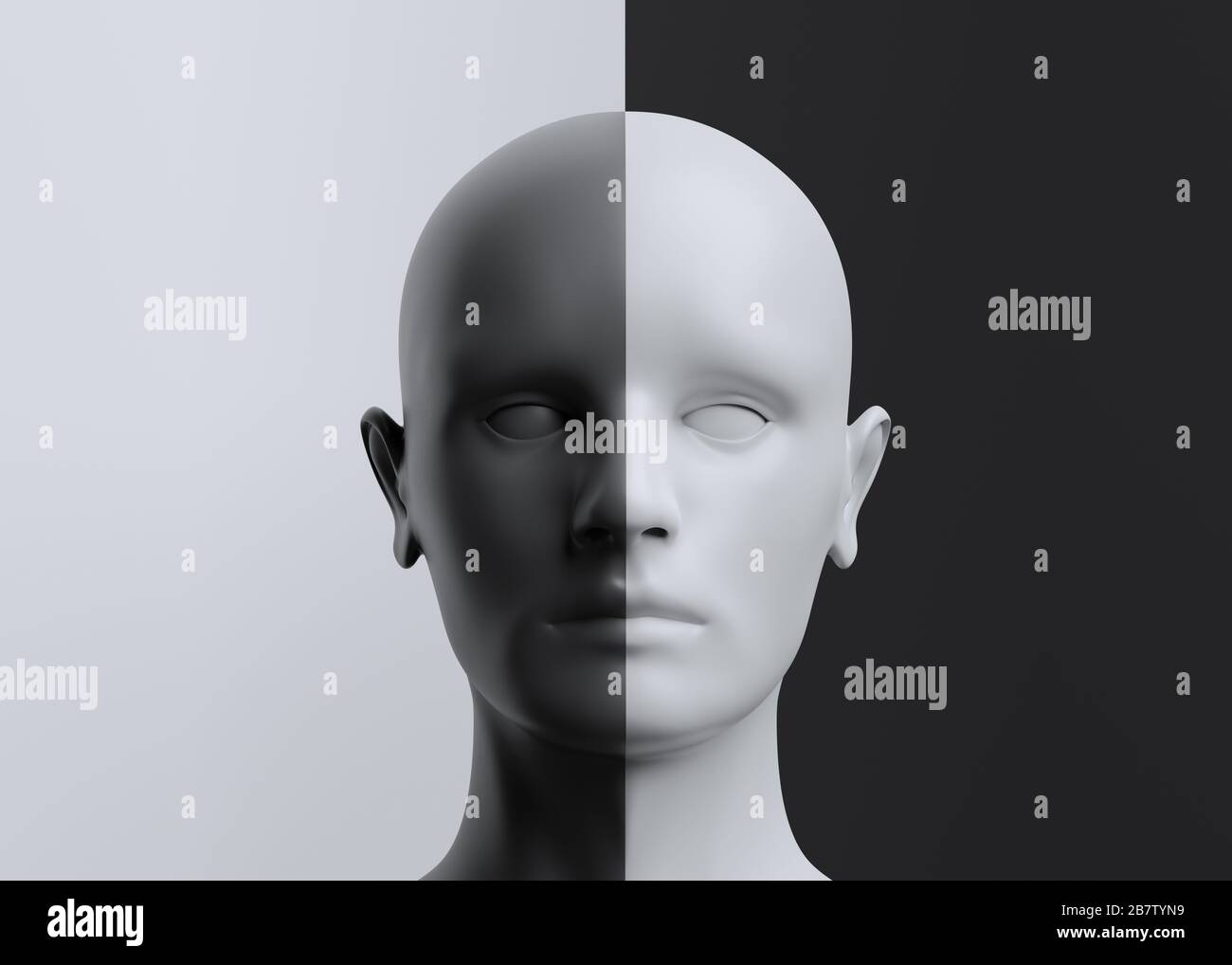 Abstract human head, 3d render, modern design Stock Photo - Alamy