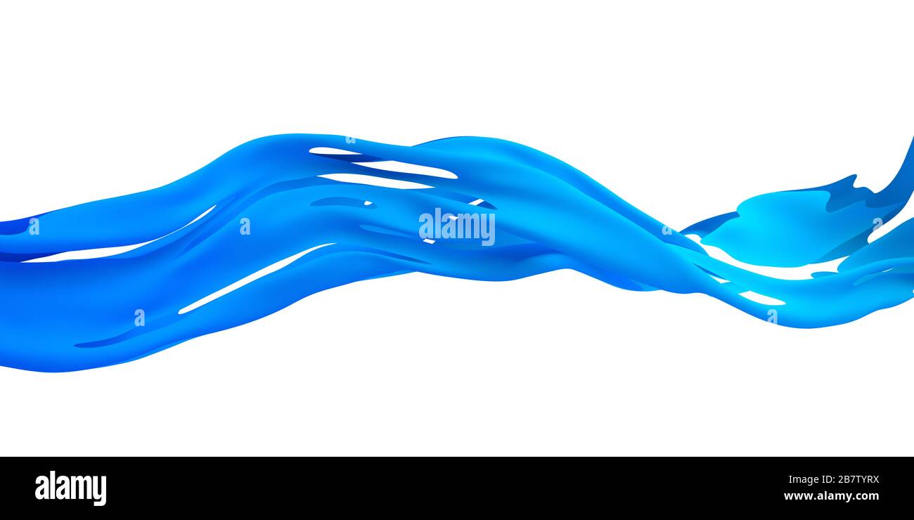 Abstract 3d rendered illustration, liquid shape, modern background ...