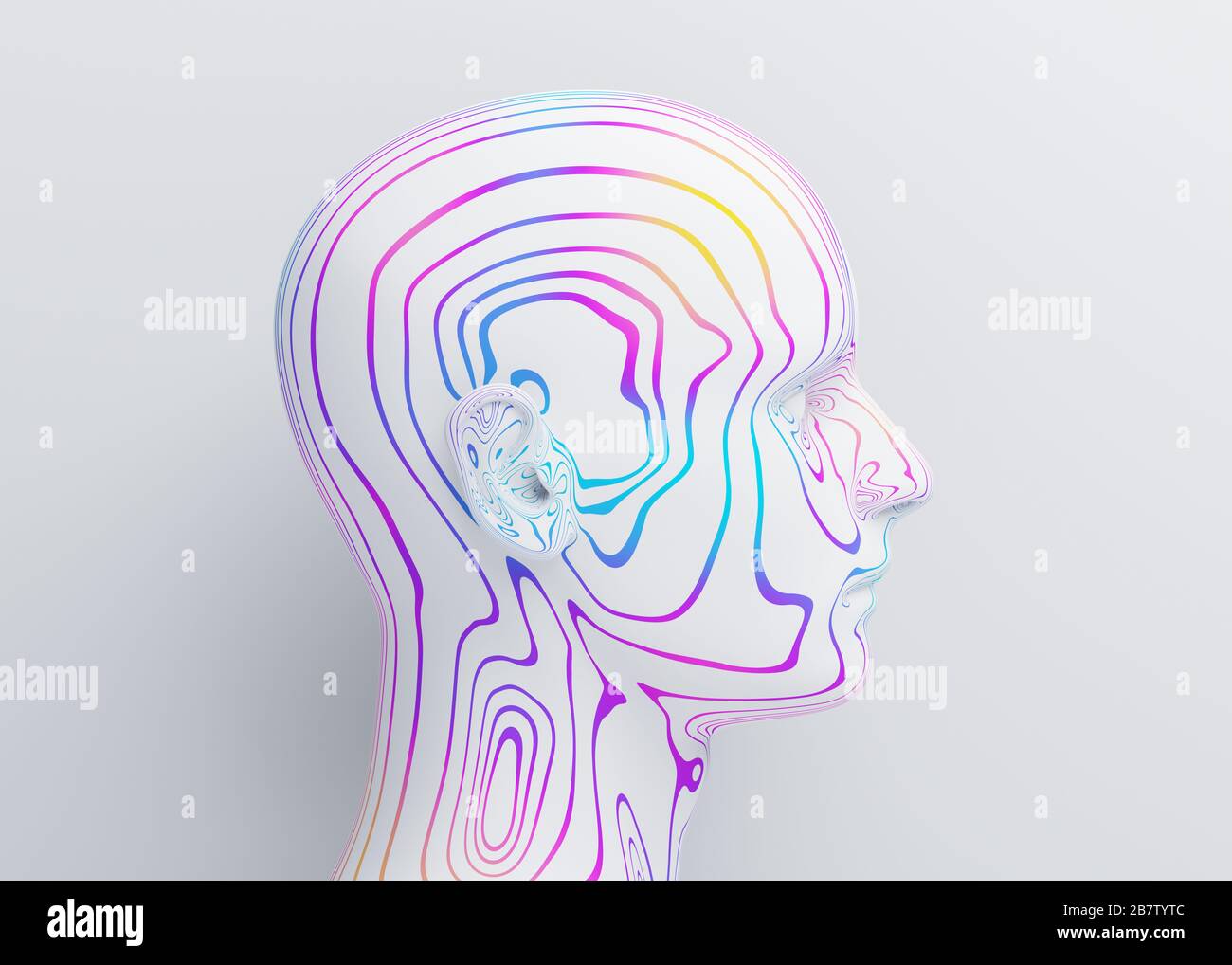 Abstract human head, 3d render, artificial intelligence concept Stock ...