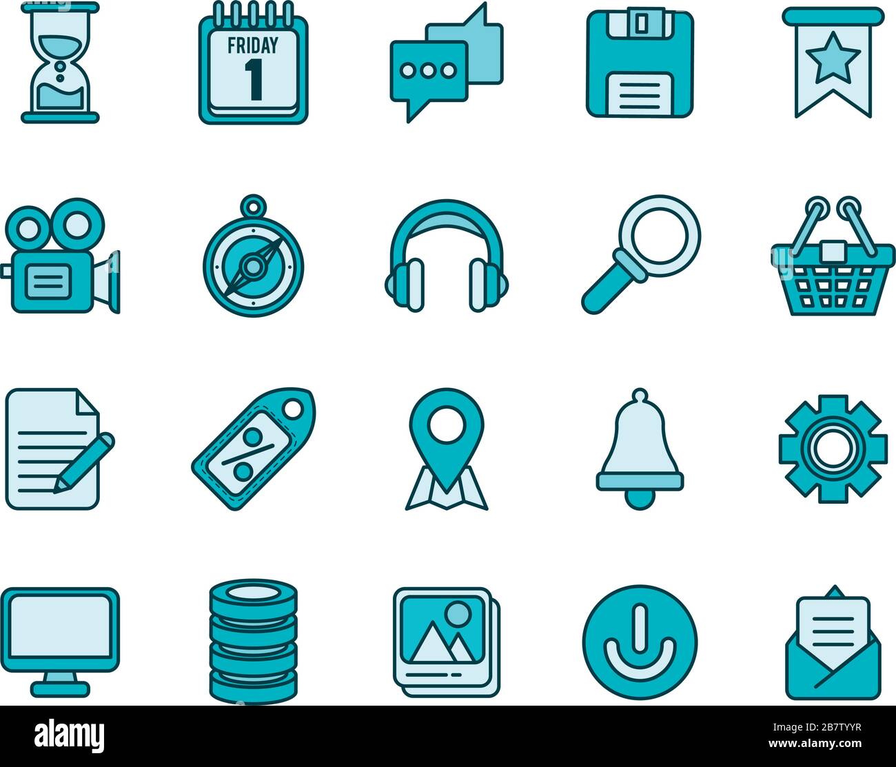 bundle of miscelaneous set icons Stock Vector Image & Art - Alamy
