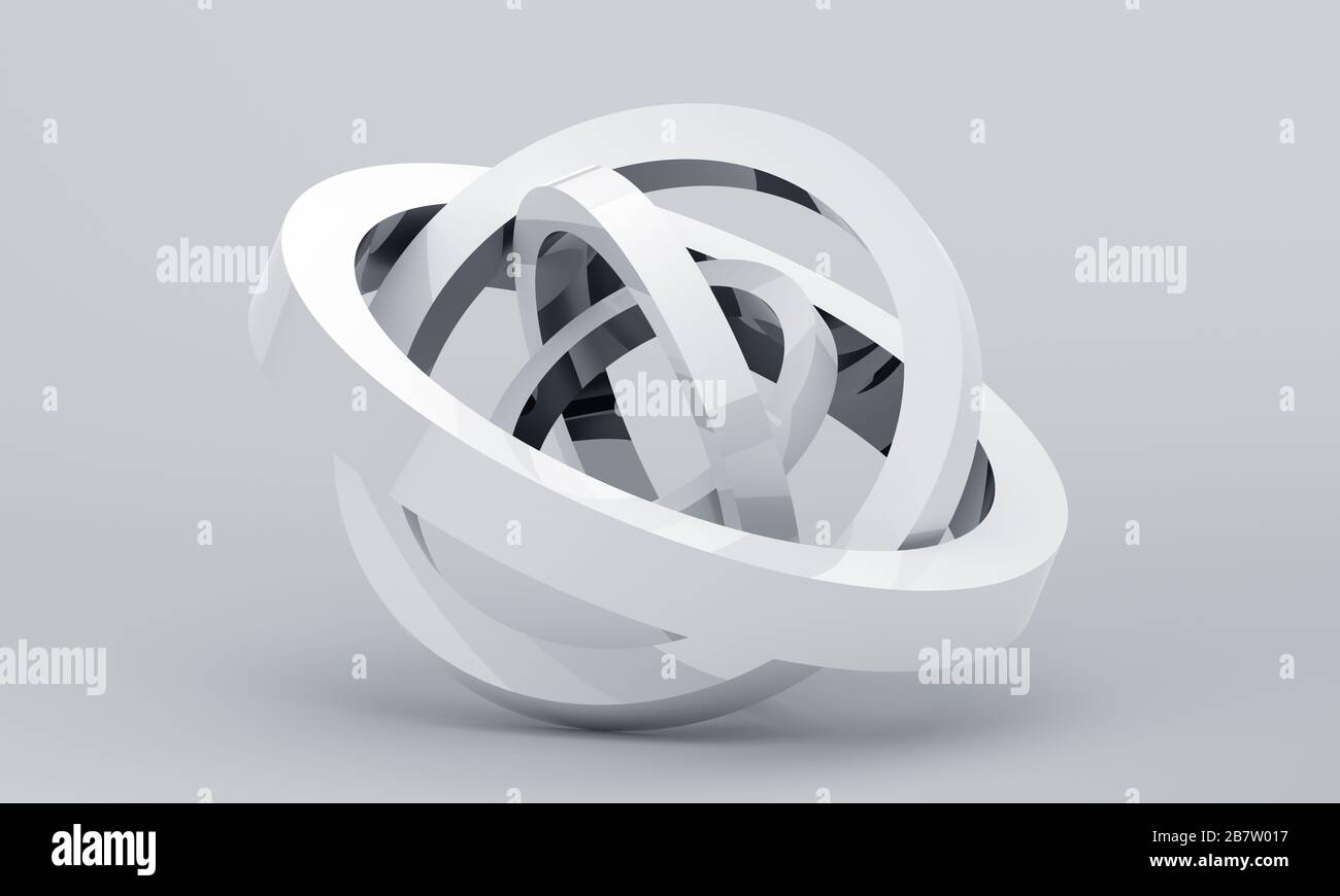 Black white 3d circle design hi-res stock photography and images - Alamy