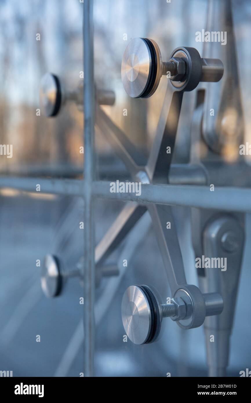 Modern building facade with its steel fittings Stock Photo - Alamy