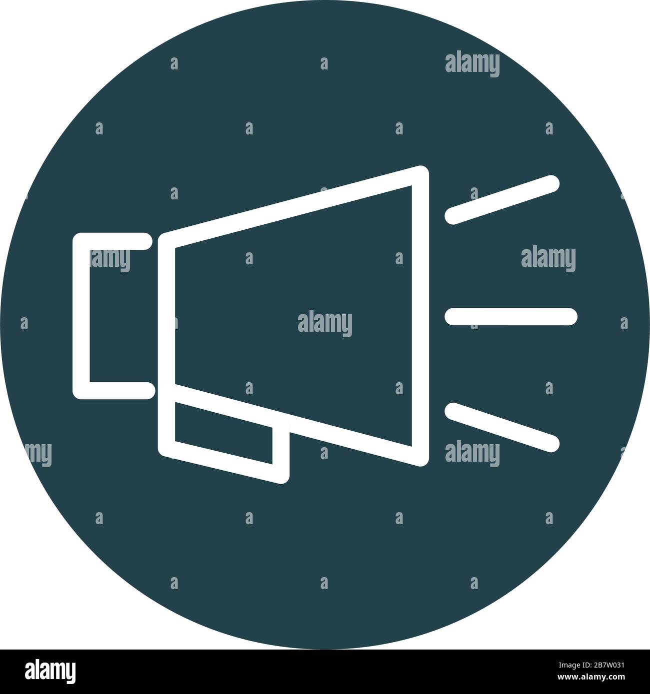 megaphone voice sound block style icon vector illustration Stock Vector ...