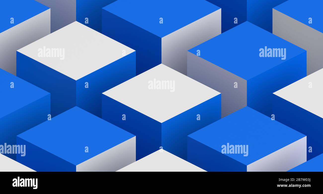 Abstract 3d Render Modern Background With Cubes Geometric Design