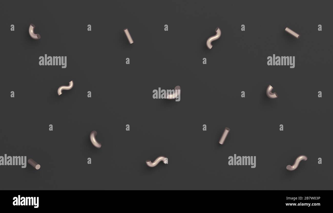 Abstract 3d render of composition with random shapes, modern background ...