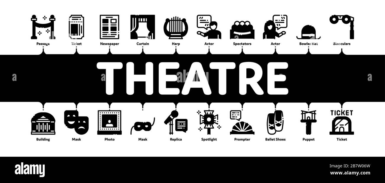 Theatre banner Black and White Stock Photos & Images - Alamy
