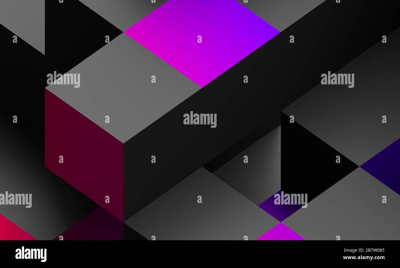 Abstract 3d render, modern background design with geometric shapes ...