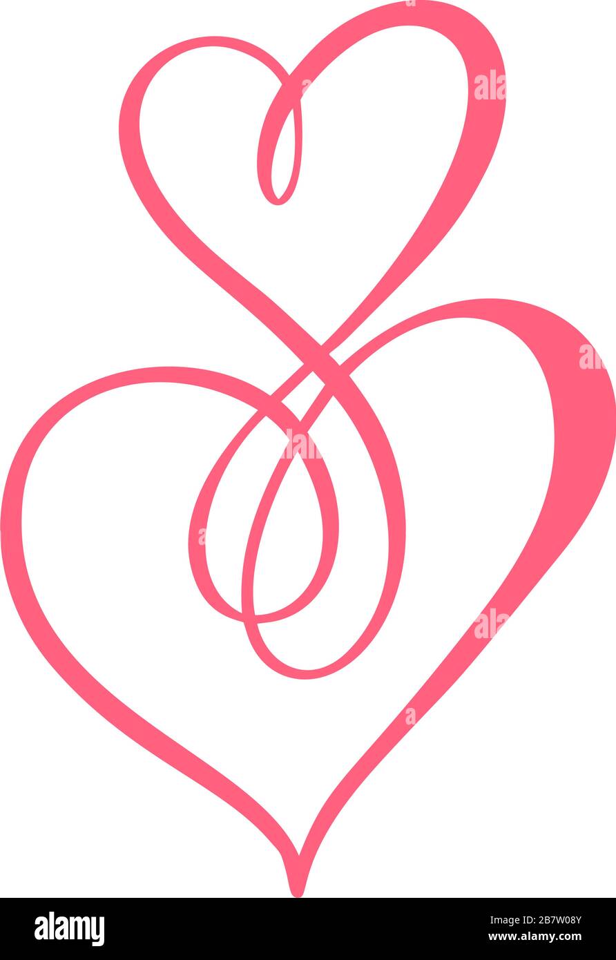 Fancy Heart Logo Heart Love Logo With Infinity Sign. Design Flourish