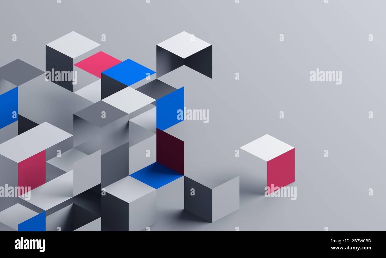 Abstract 3d render, modern background design with geometric shapes ...