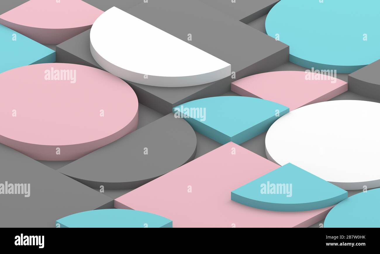 Abstract 3d render, modern background design with geometric shapes ...