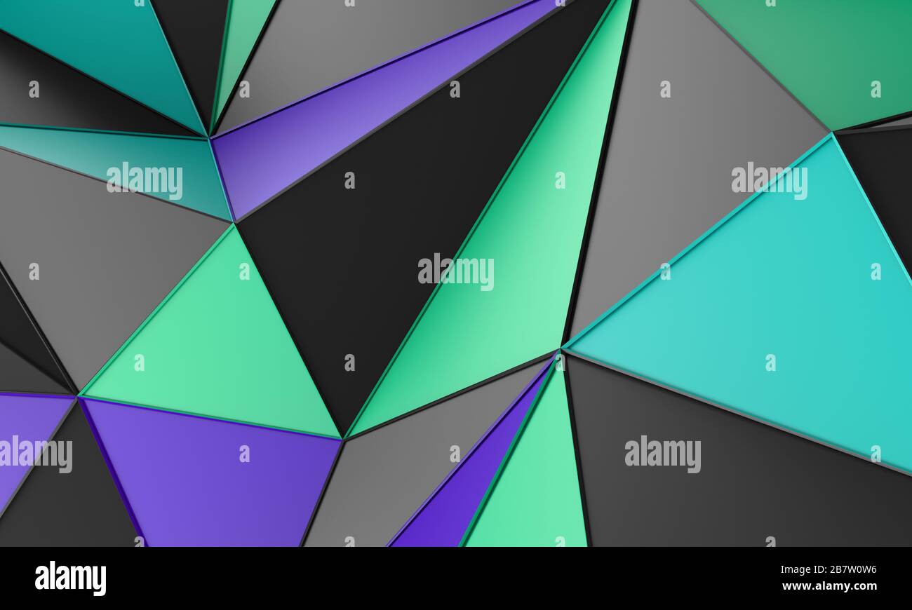 Abstract 3d render, geometric background, modern design Stock Photo - Alamy
