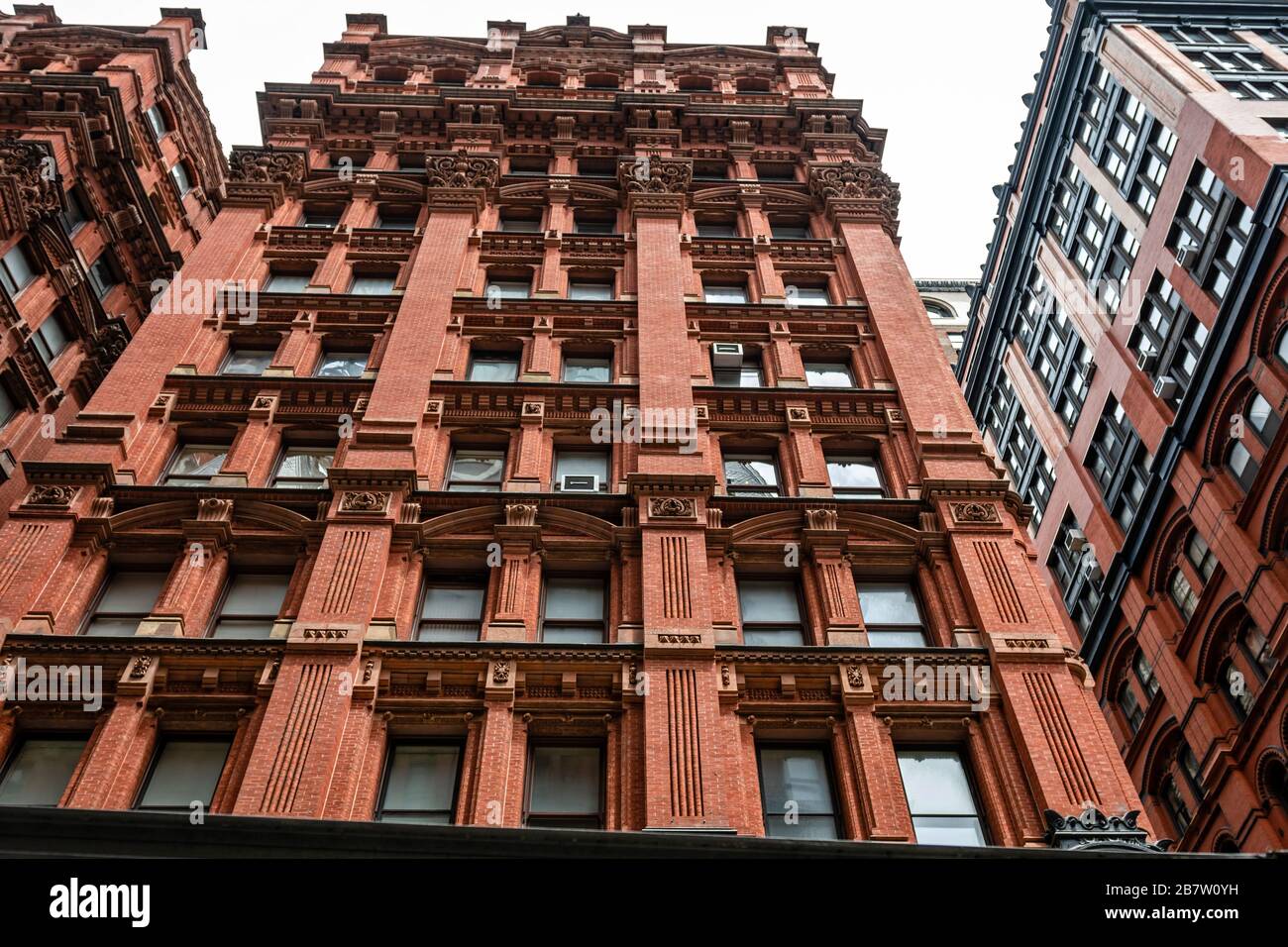 Old Brownstone Building Facade