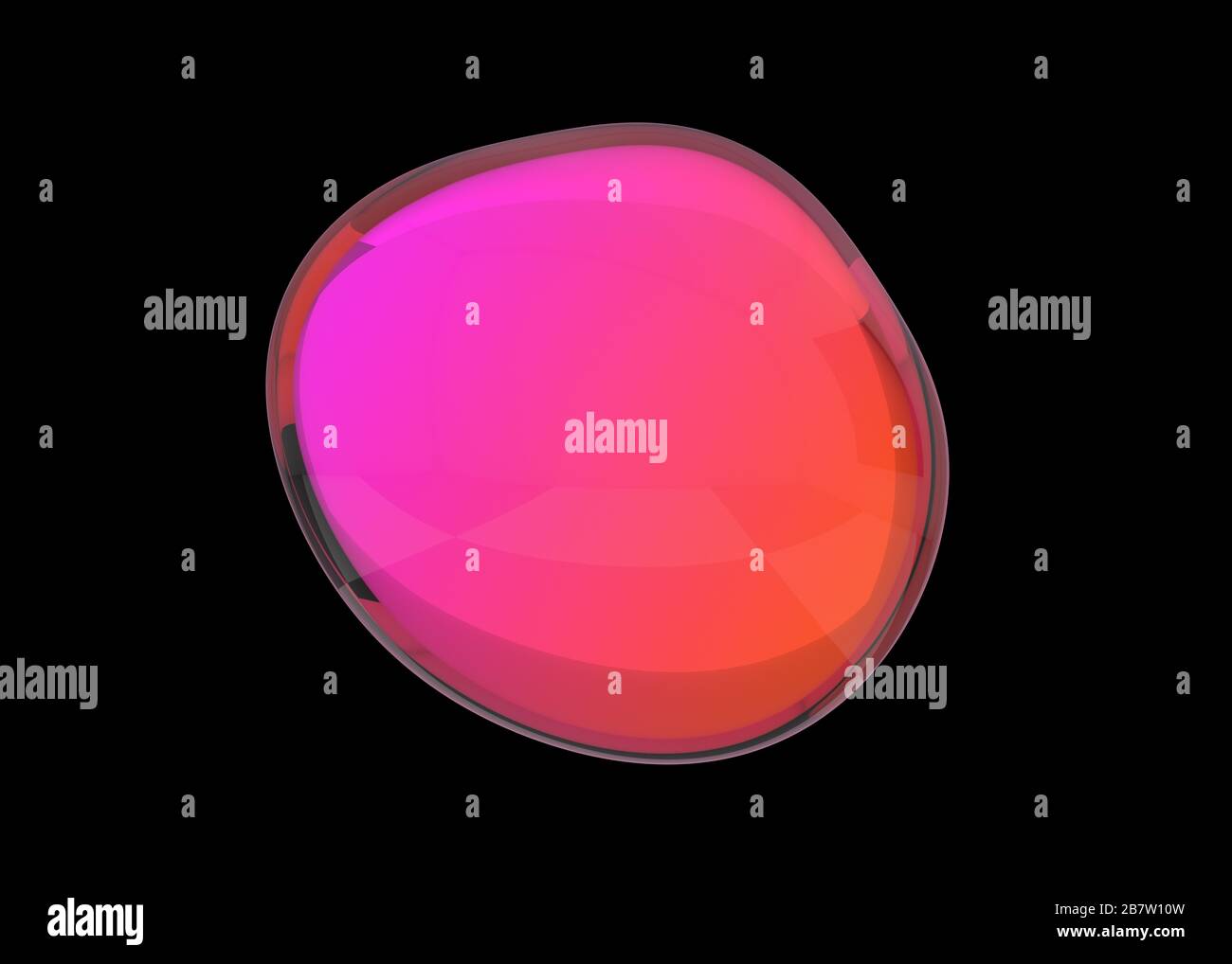 Abstract 3d render of colored bubble shape, modern background design ...