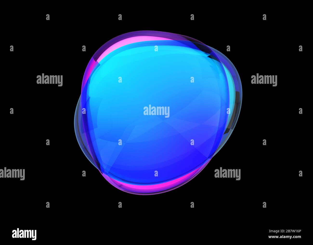 Abstract 3d render, colored bubble shape, modern background design ...