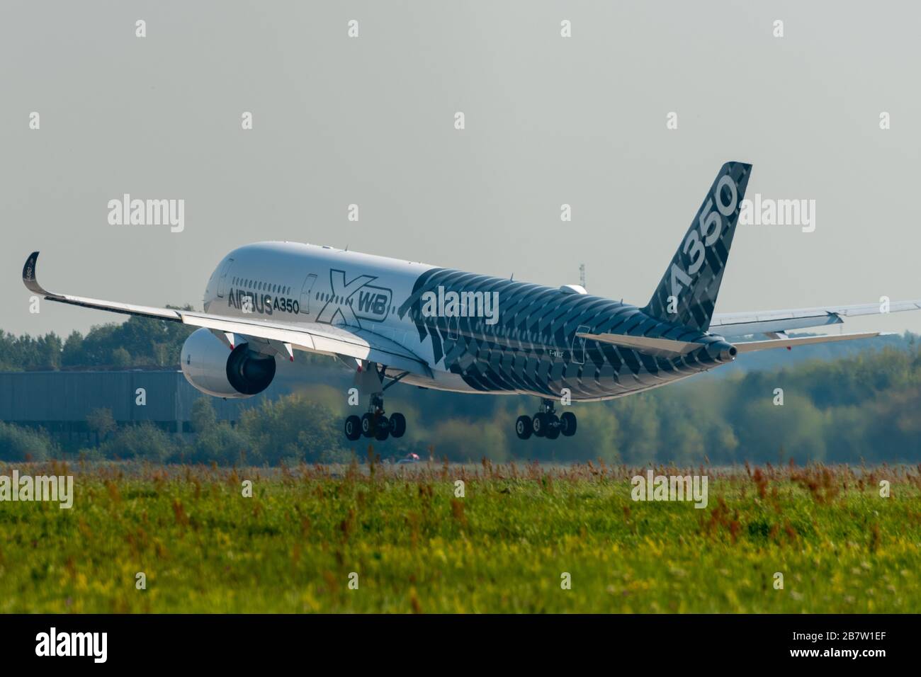 August 30, 2019. Zhukovsky, Russia. long-range wide-body twin-engine ...