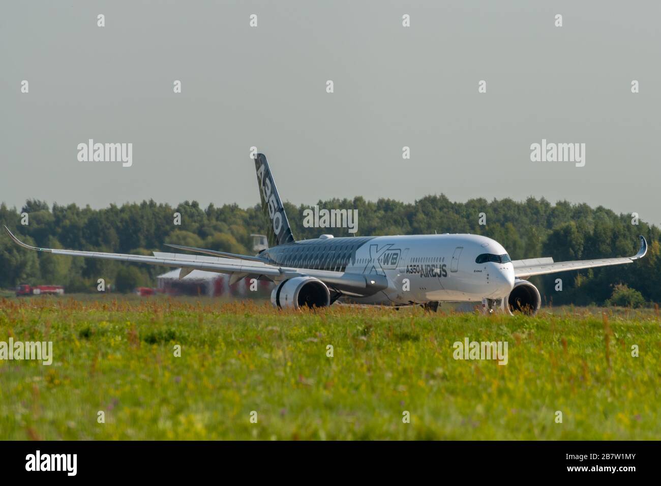 August 30, 2019. Zhukovsky, Russia. long-range wide-body twin-engine ...