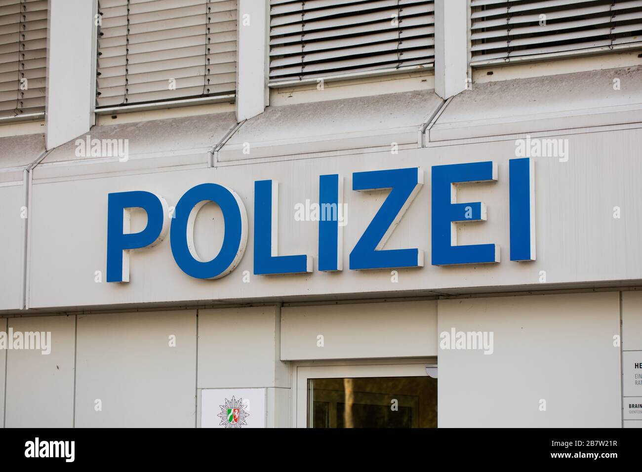 German police station sign, polizei, Dusseldorf, Germany Stock Photo ...