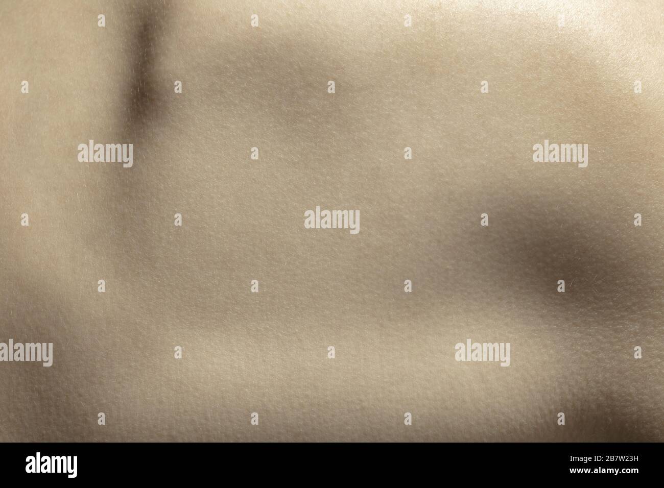 Soft. Detailed texture of human skin. Close up shot of young caucasian ...