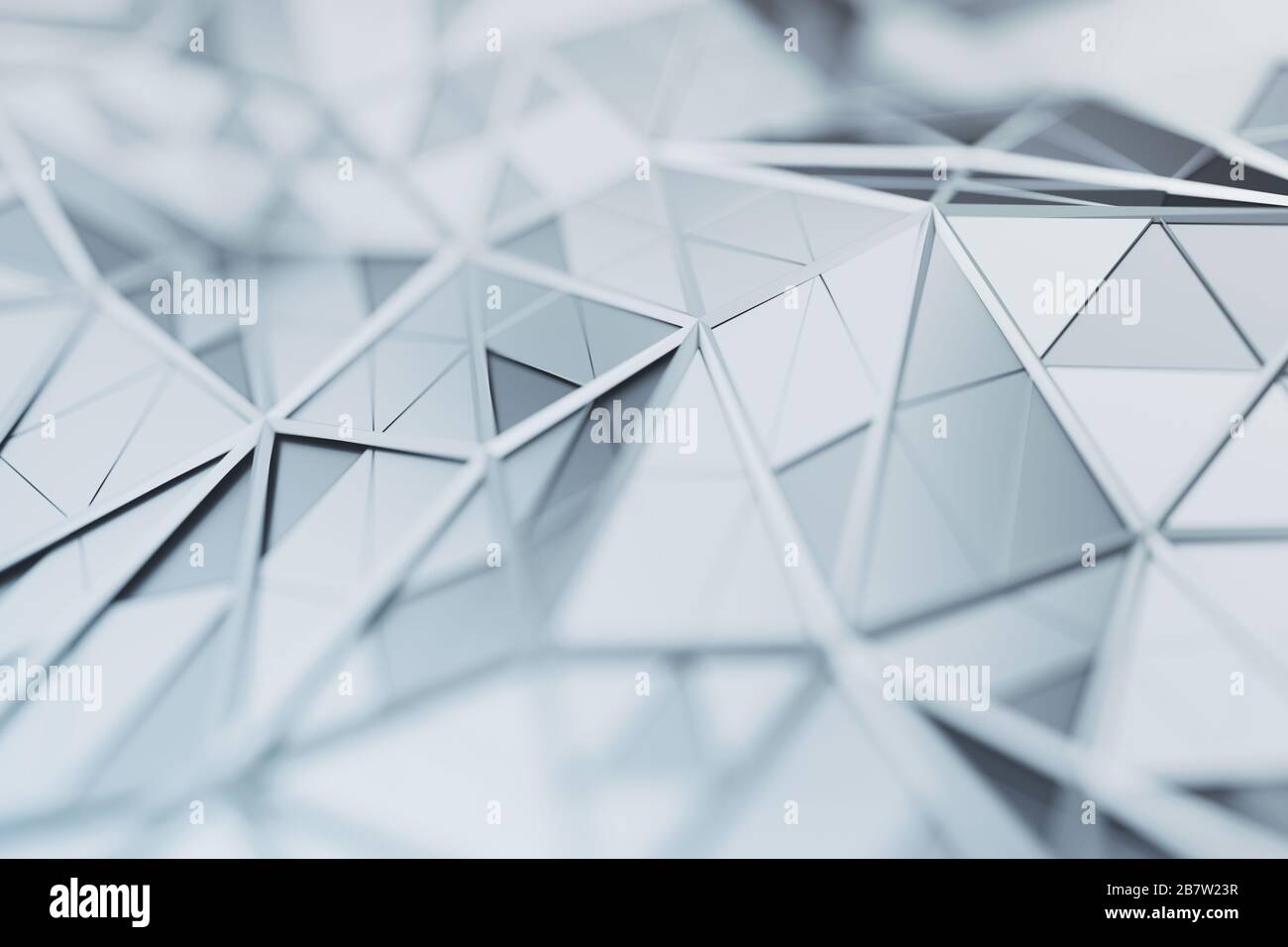 Abstract 3d rendering of triangulated surface. Contemporary background ...